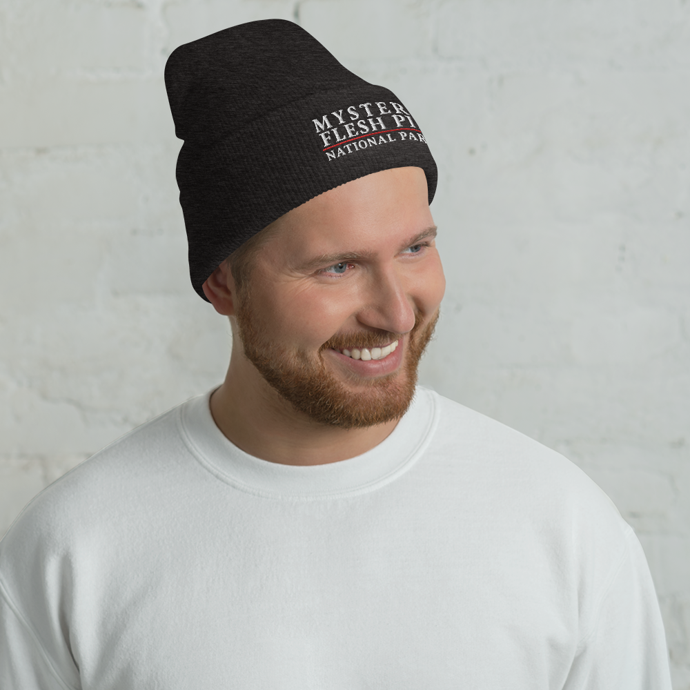 Dark Wordmark Beanie – Mystery Flesh Pit Souvenir Shop